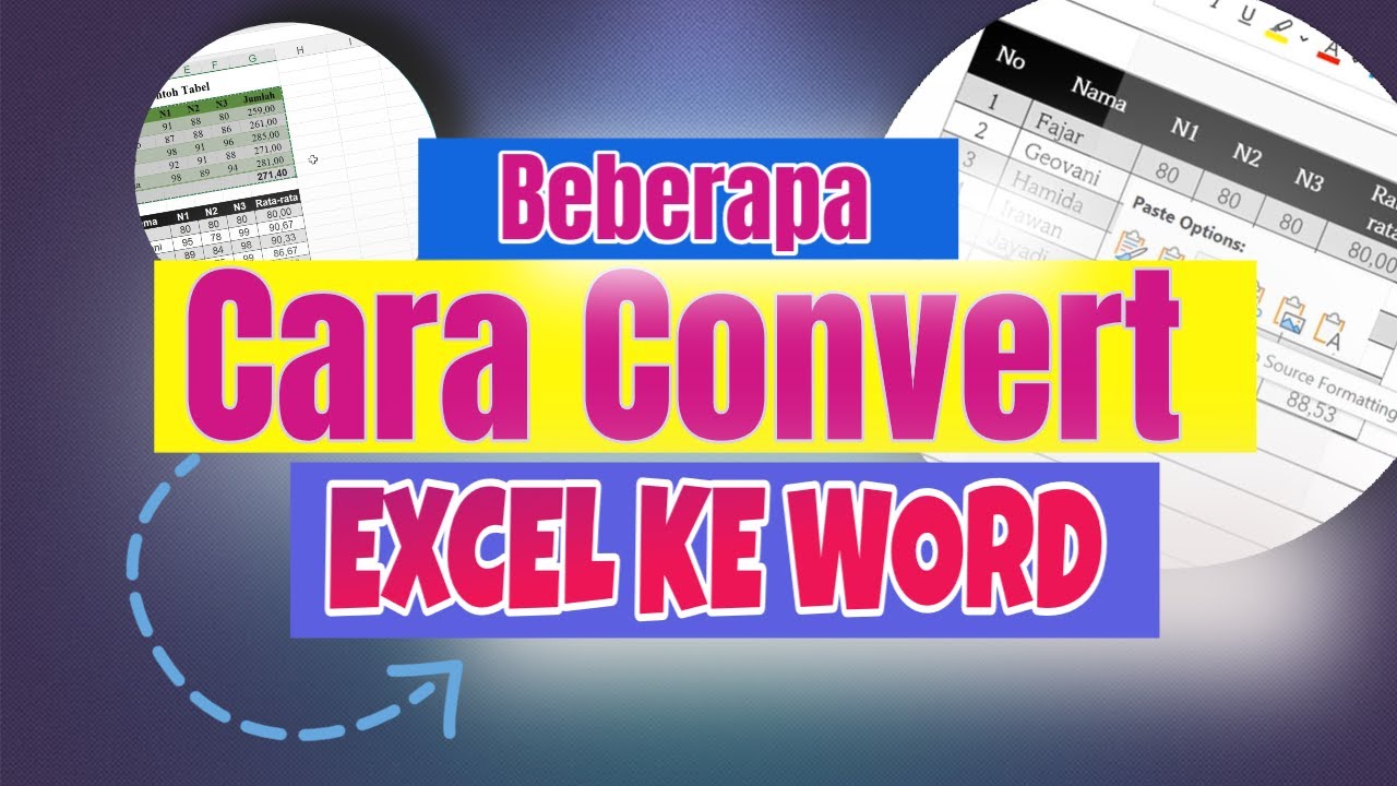 Beberapa Cara Convert Excel ke Word - YouTube