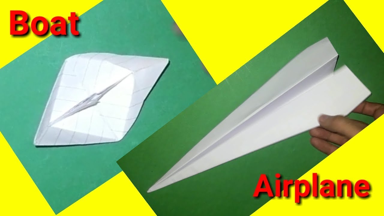 How to Make Paper Boat - origami airplane - paper boat - easy origami ...