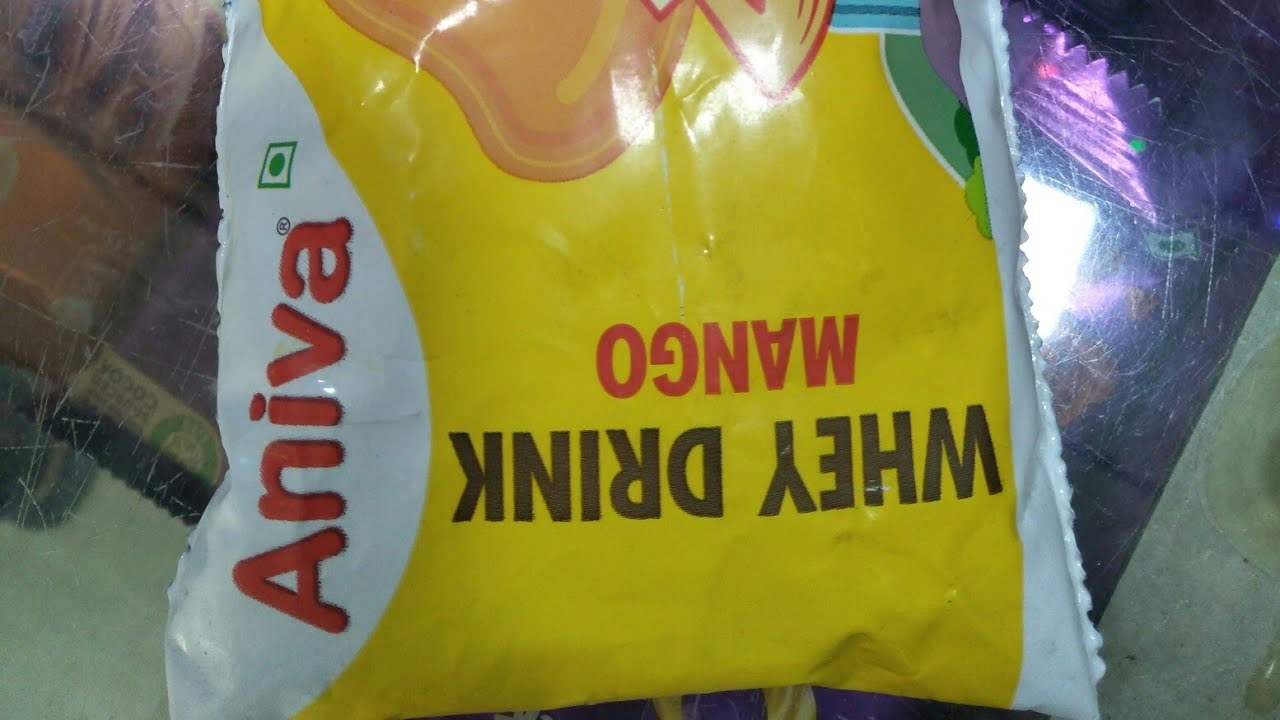 Hatsun Agro dairy Aniva Mango Whey Drink Mango 200ml RS ten only # ...