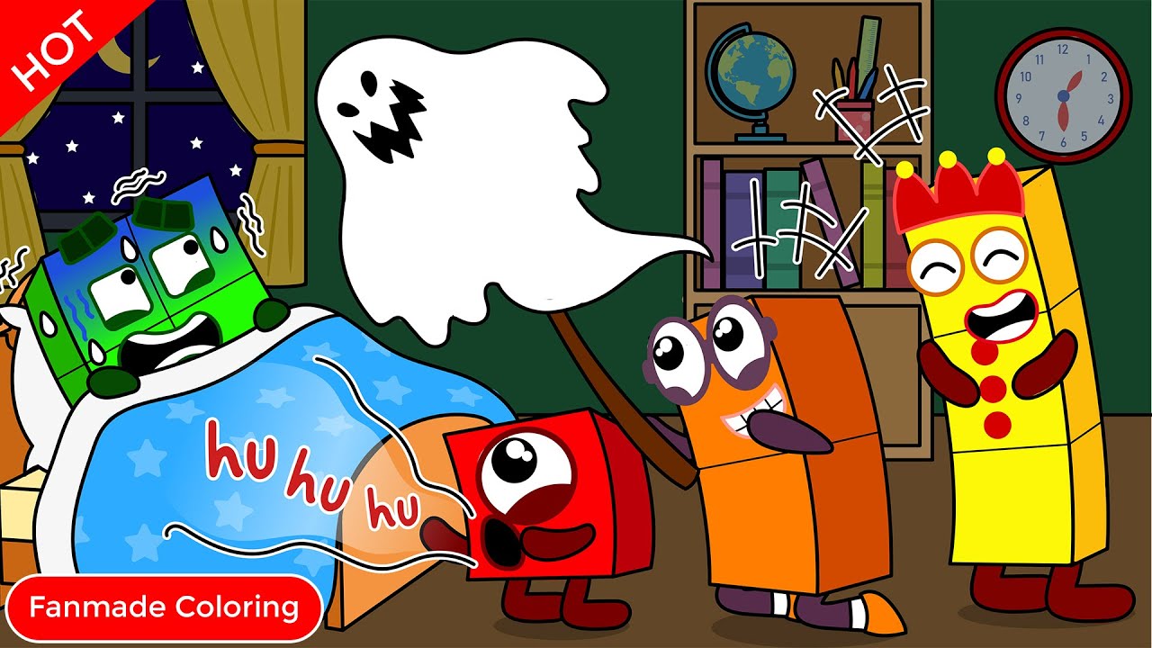 I'm So Scared Monster in the Dark | Numberblocks Fanmade Coloring Story ...