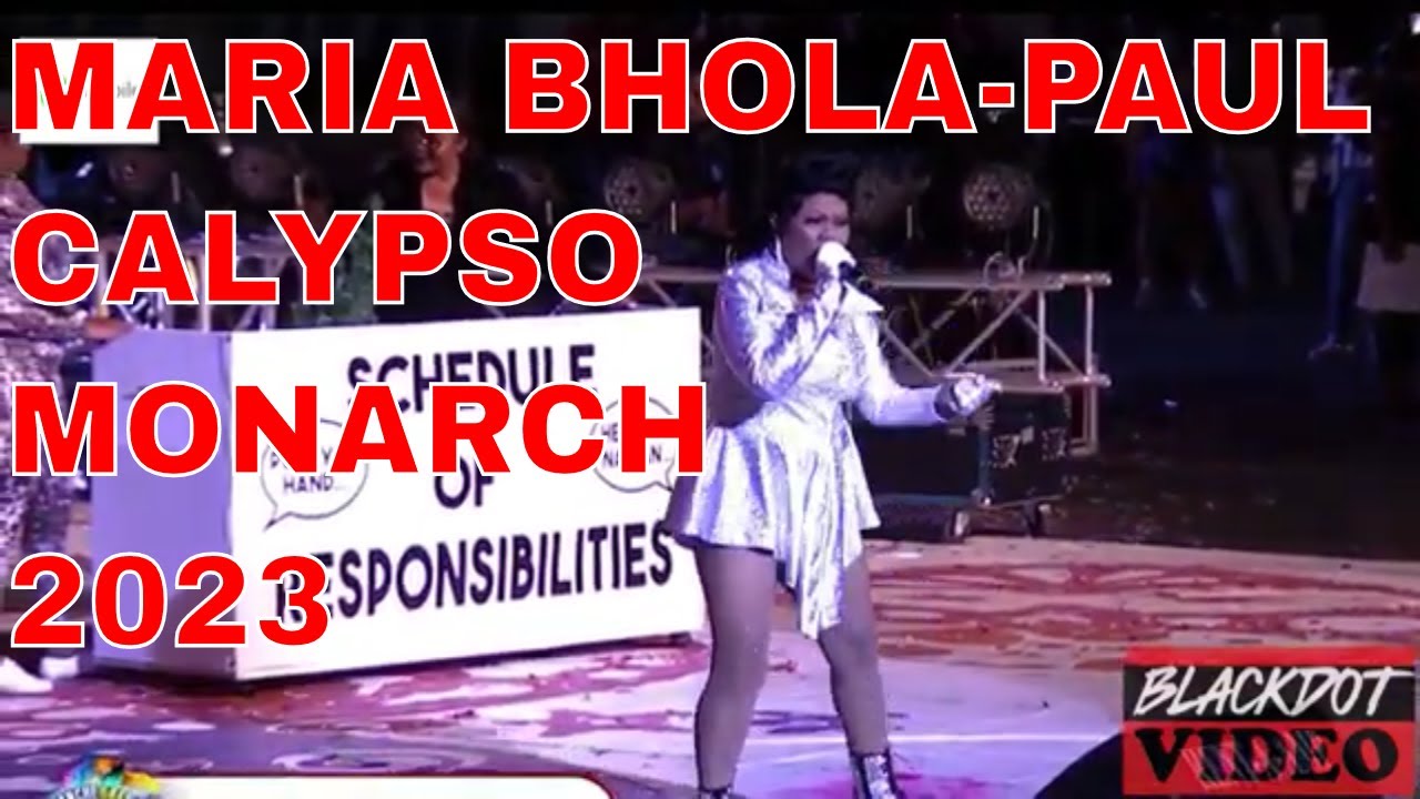 Maria Bhola-Paul People Man 2023 Dimanche Gras show - Calypso Finals ...