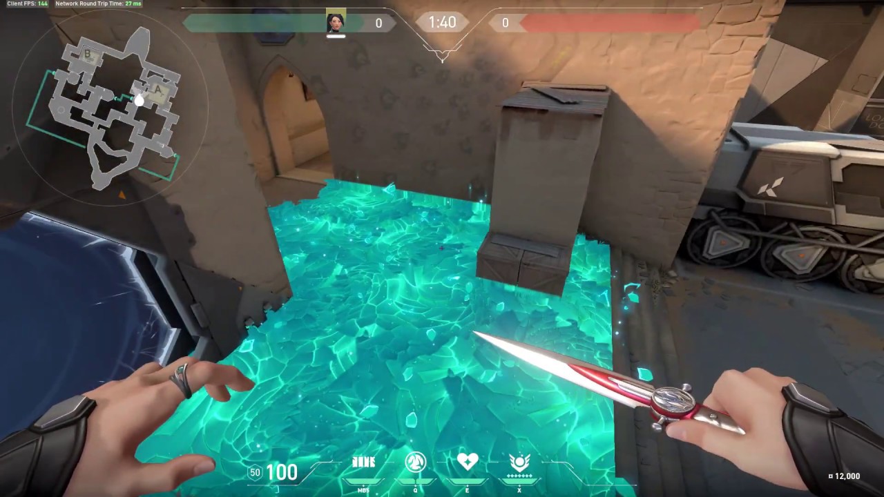 Slow U-Haul peek while attacking on Bind | Sage Valorant - YouTube