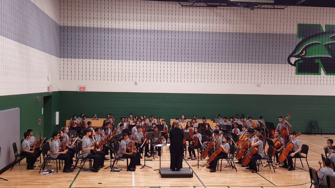 Halloween themed music performed by Nelson middle school orchesrta ...