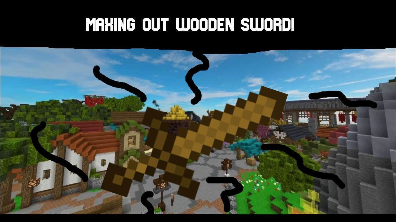 Maxing out Wooden sword! (9K! DAMAGE?!) Hypixel Skyblock - YouTube