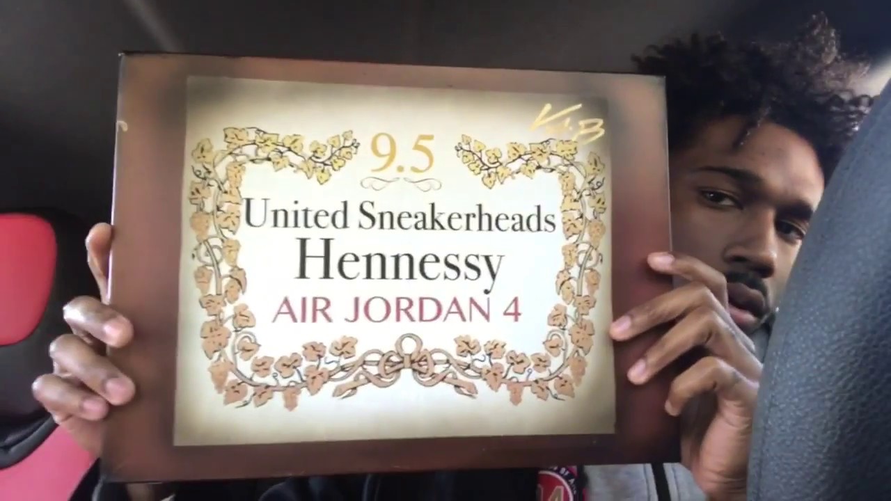 Hennessy Air Jordan 4 custom!!! - YouTube