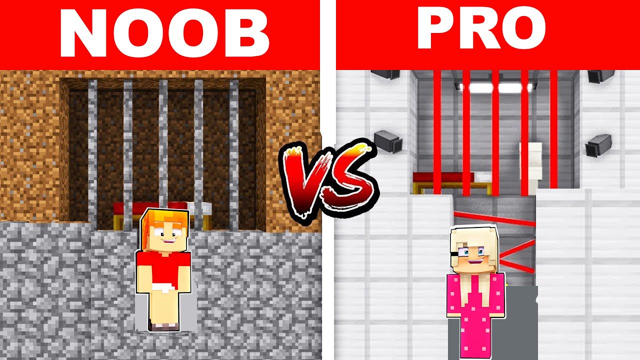 PRISON DE NOOB vs PRISON DE PRO vs PRISON DE HACKER ! Noob vs Pro ...
