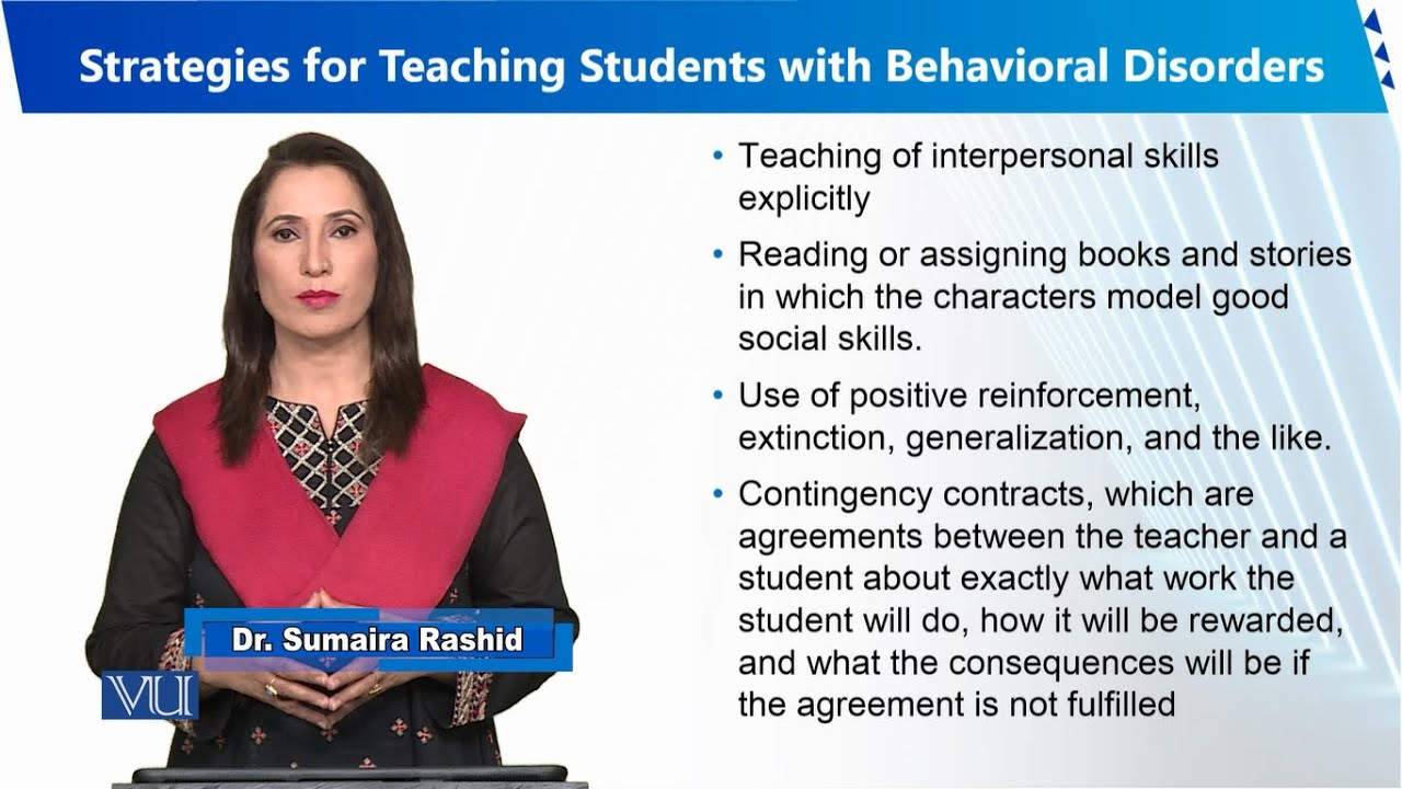Strategies for Teaching Students With BD | Human Development and ...