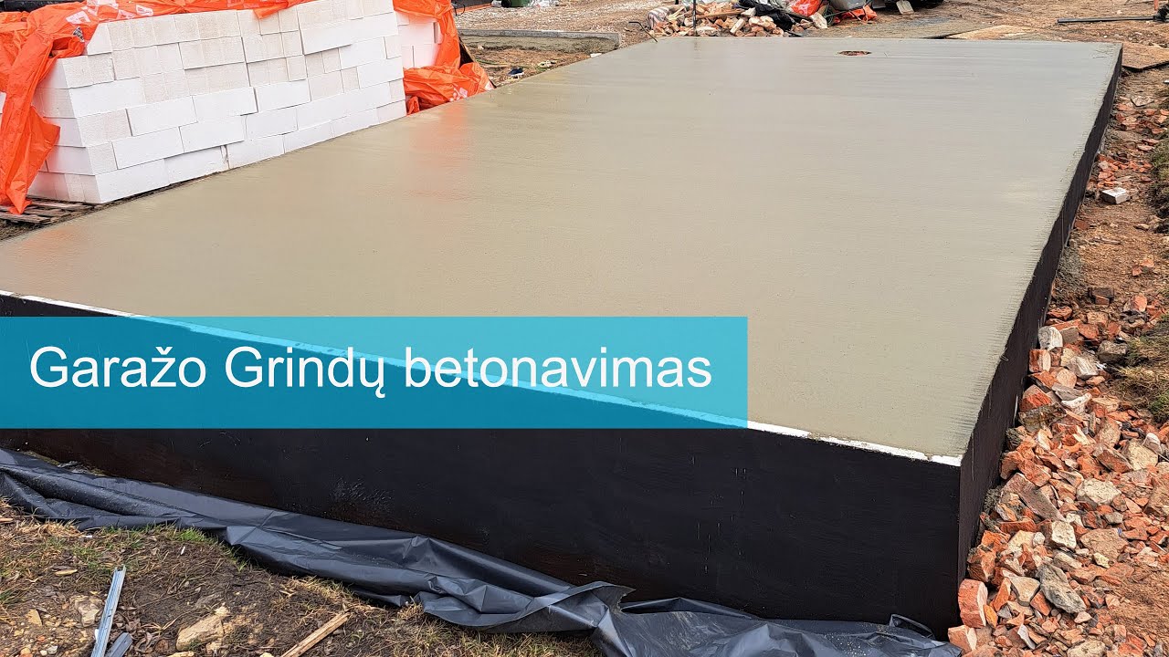 Garažo grindų betonavimas - YouTube