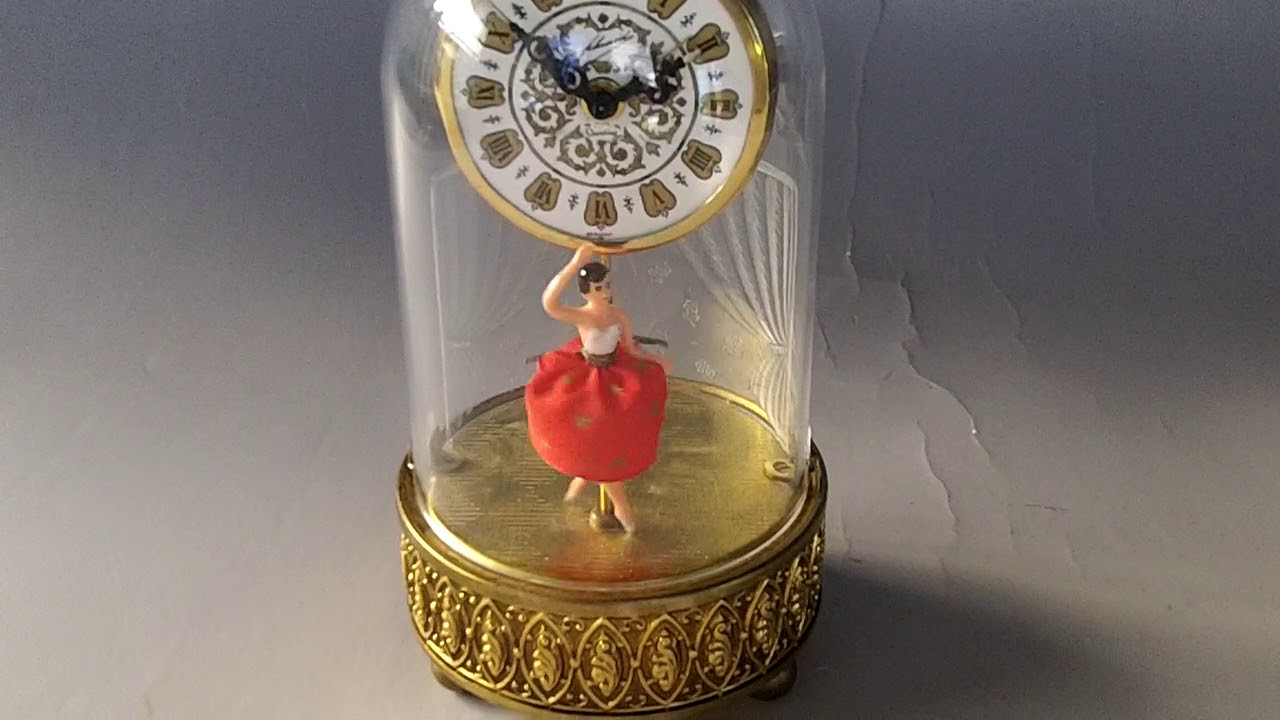 Vintage Musical Ballerina Alarm Clock Reuge Dancing Music Box - YouTube