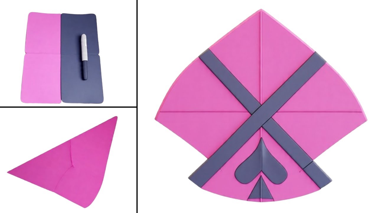 How To Make A Kite At Home || Easy Step By Step Kite Making || Bazari ...