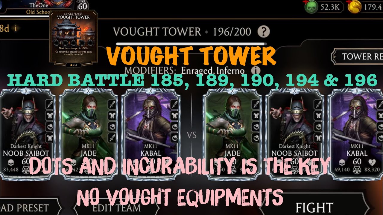 Vought Tower Hard Battle 185, 189, 190, 194 & 196| No Vought Equipments ...