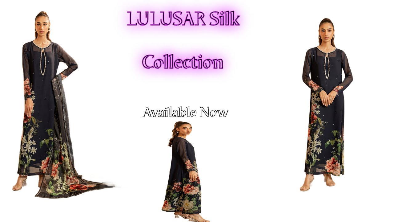 Lulusar Luxury Silk Collection Unstitched 3 Pieces Dahlia Digital Print ...