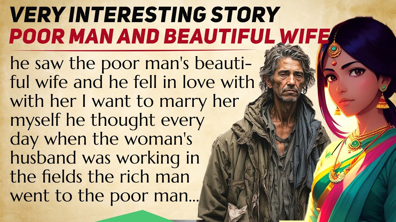Poor Man and Beautiful Wife | Learn English Through Stories | English ...