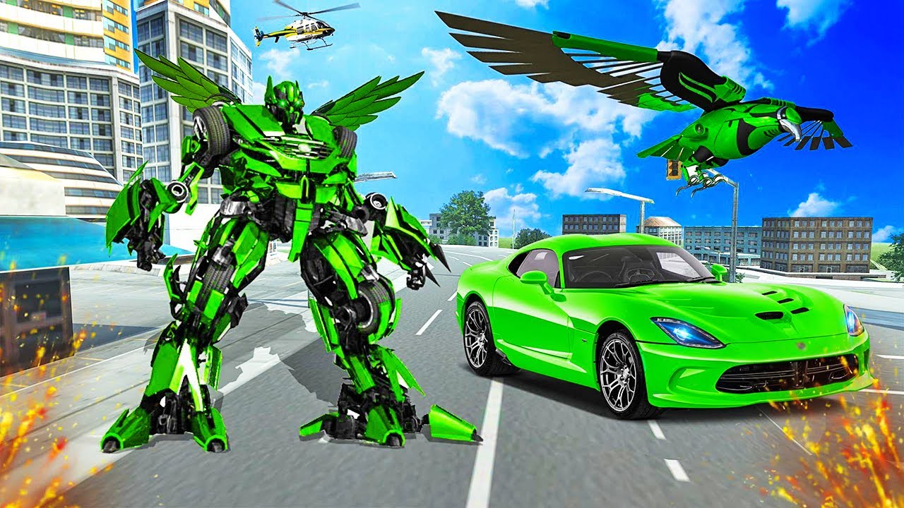 Flying Kite Robot Transform Robot Shooting - Android Gameplay - YouTube