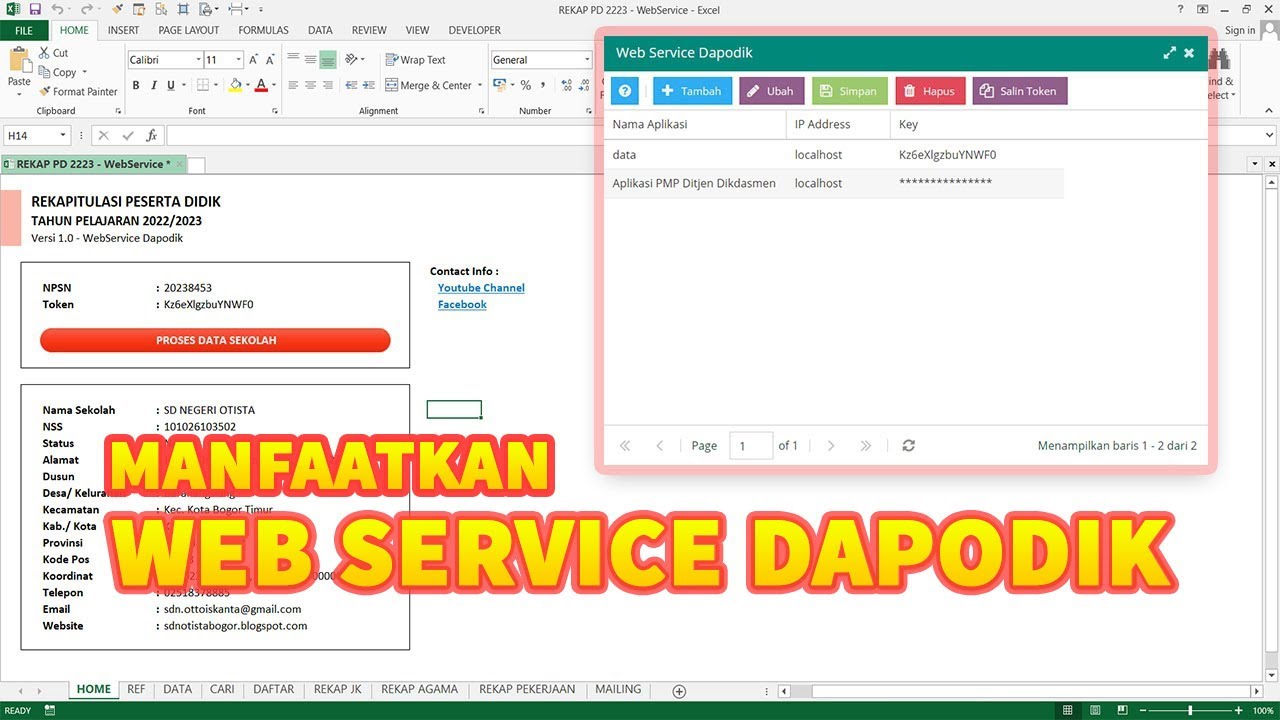 Aplikasi Rekap Siswa Versi Web Service Dapodik - YouTube