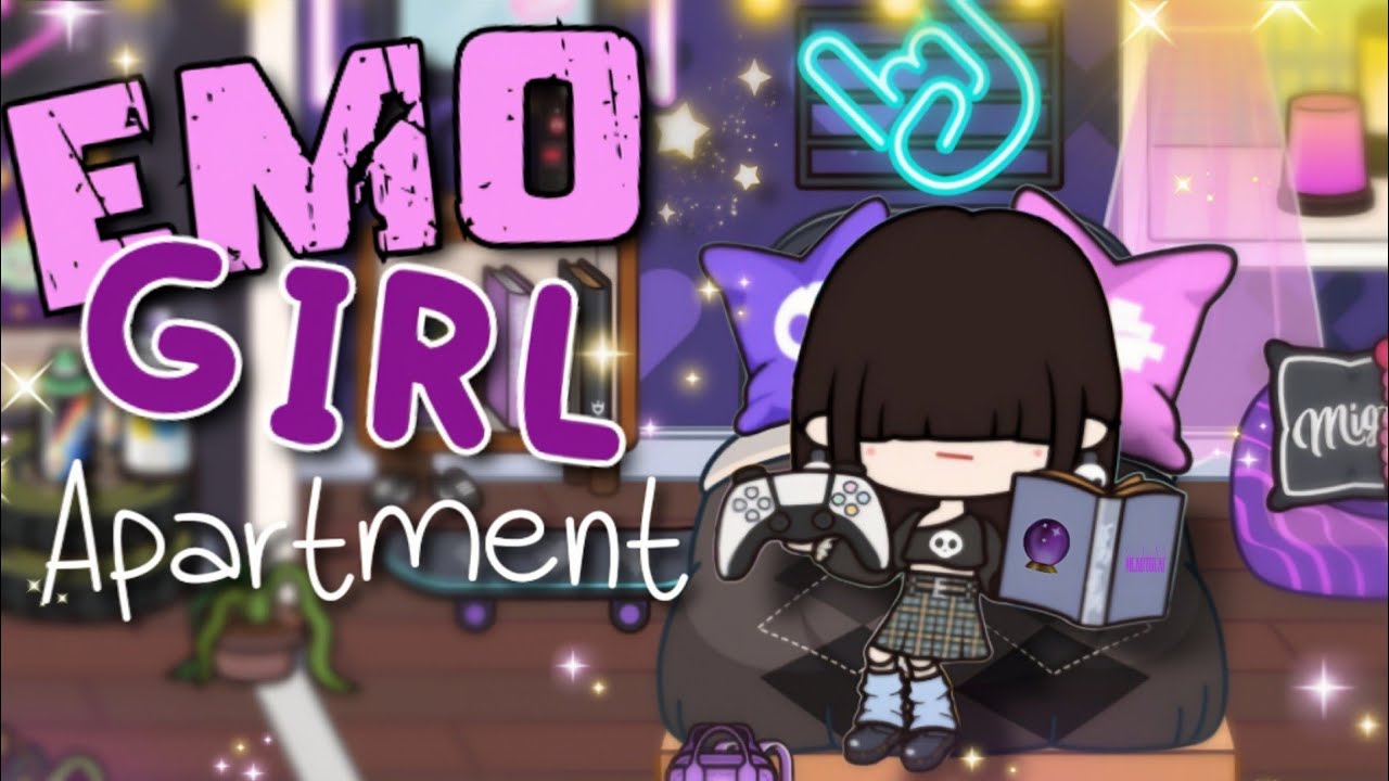 Miga World POOR EMO GIRL APARTMENT DECORATION💜🖤|PurpleBlack DESIGN ...