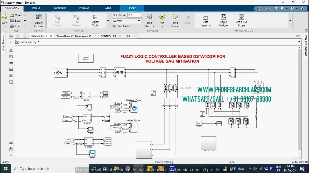 FUZZY LOGIC CONTROLLER BASED DSTATCOM FOR VOLTAGE SAG MITIGATION - YouTube