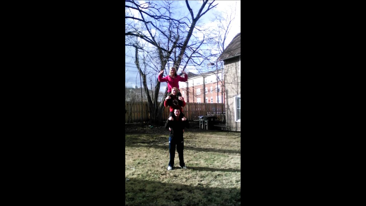 three man shoulder sit brooke b - YouTube