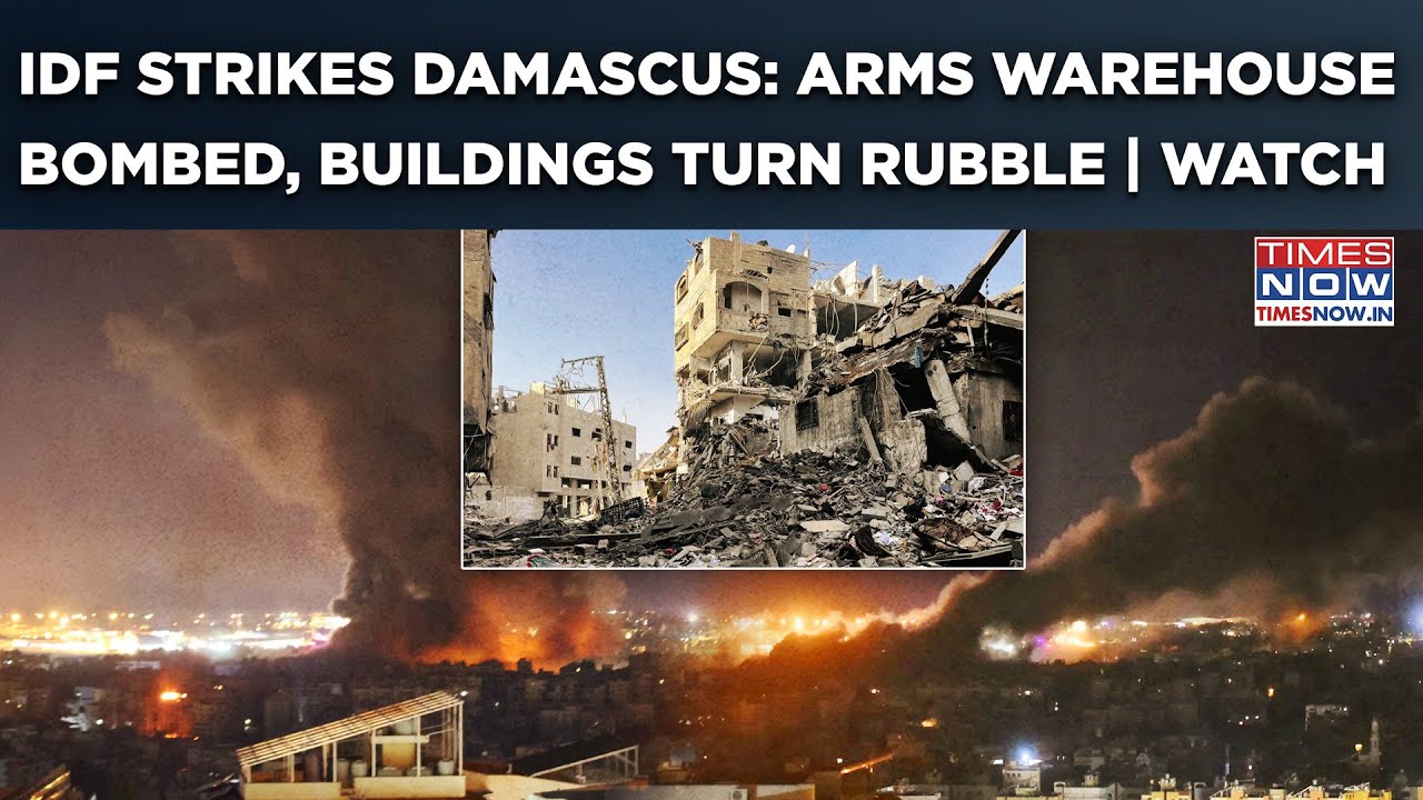 IDF Strikes Damascus: Missiles Target Syria Arms Warehouse| Huge Explosion, Buildings Turn ...