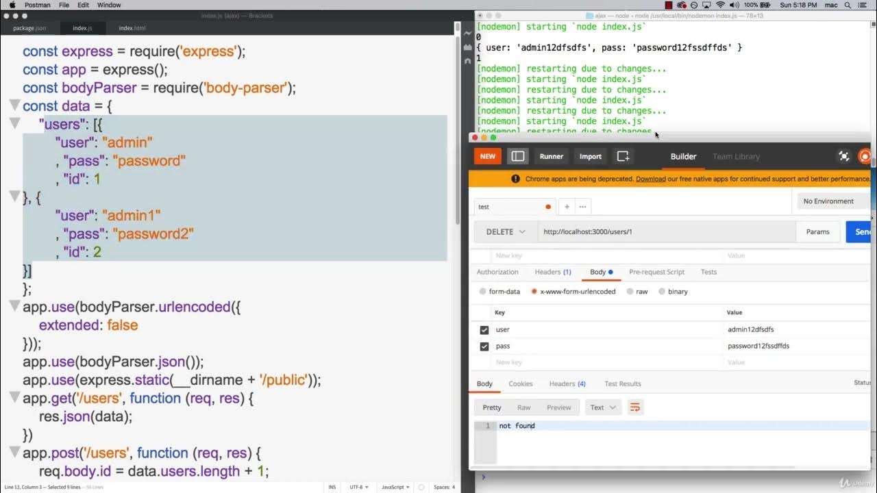 Jsonajaxapi 1117 Restful Api Put And Delete Crud Youtube