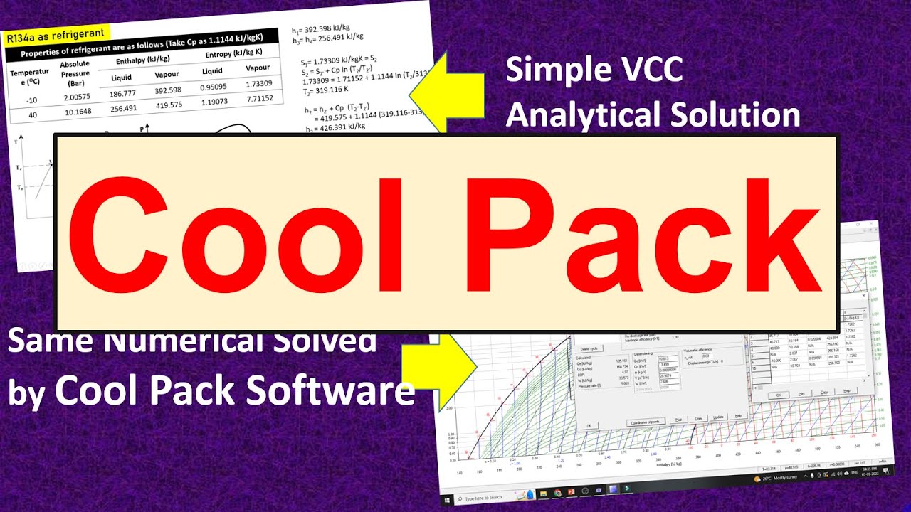 Coolpack Software | VCC Analysis | Refrigeration Cycle by using ...