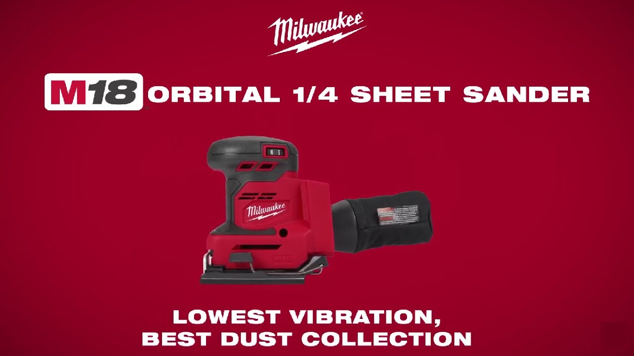 Milwaukee® M18 BQSS Orbital 1/4 Sheet Sander - YouTube