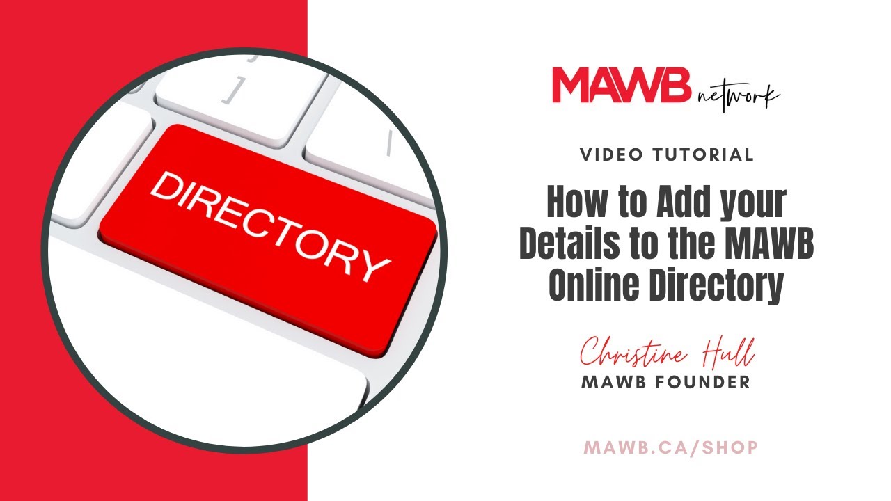 How to Add your Details to the MAWB Online Directory - YouTube