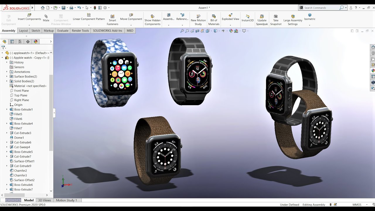 Design Apple watch Series by Solidwork || Apple Watch || Apple ...
