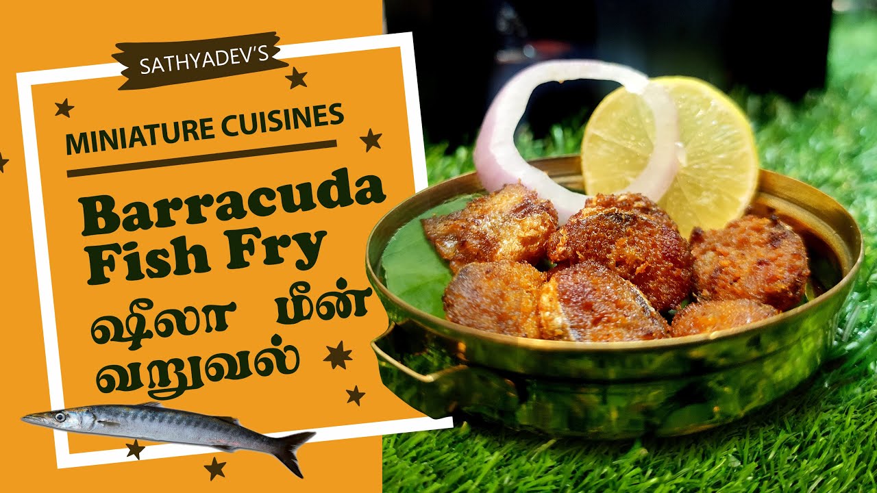Barracuda fish fry/ஷீலா மீன் வறுவல் | Miniature Cooking | tinyfood ...