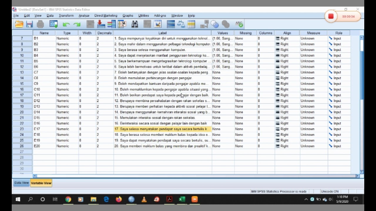 How to Key in Data to SPSS by DrZana - YouTube