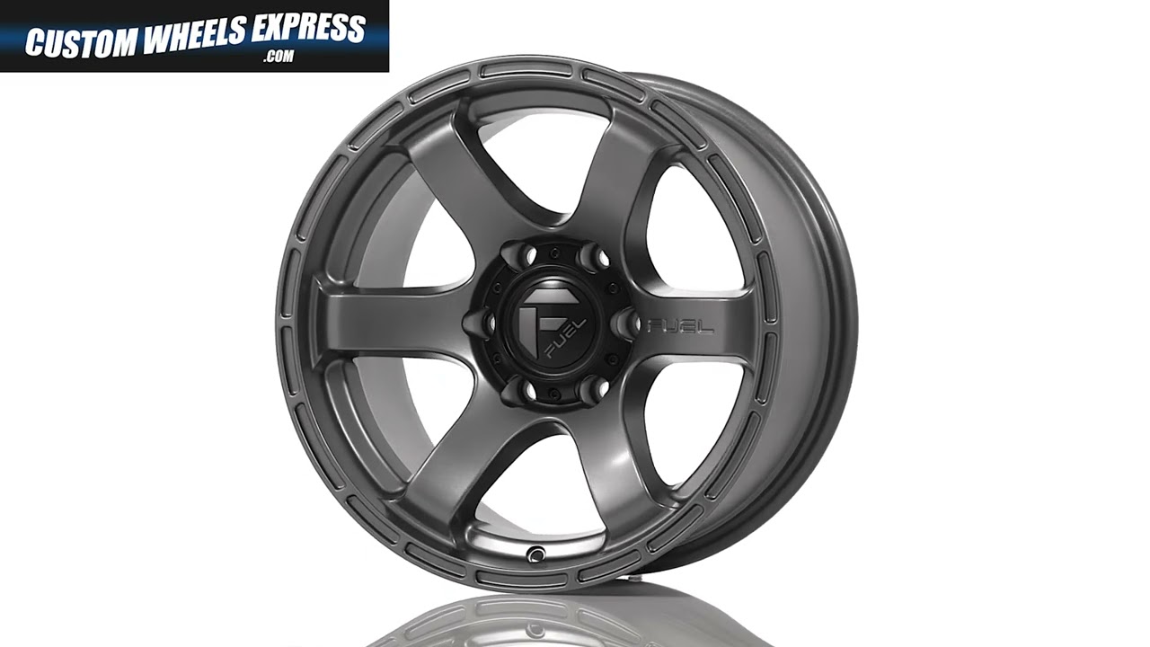 Fuel Rush D767 Matte Gunmetal Custom Truck Wheel Spin - YouTube