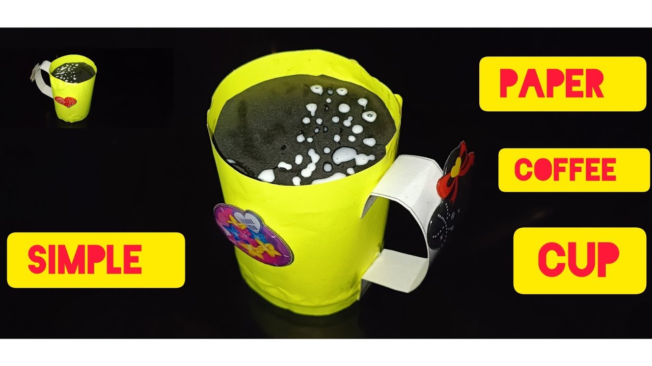 How to make simple paper coffee cup || origami coffee cup - YouTube