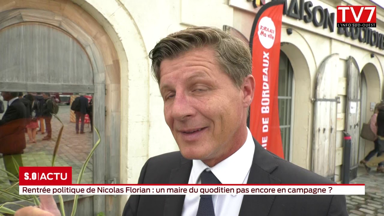 Bordeaux : Nicolas Florian fait sa rentrée politique - YouTube