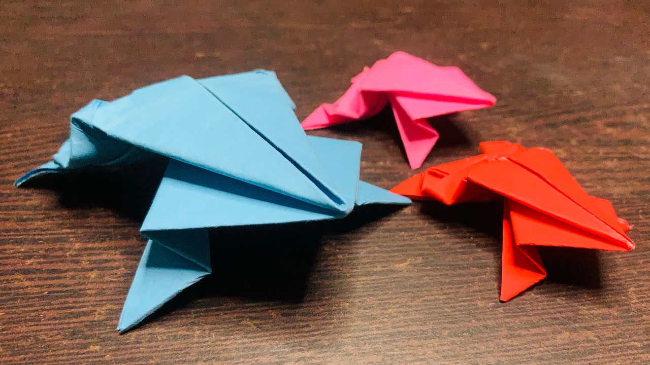 DIY jumping frog 🐸 || paper craft || kids fun crafts - YouTube