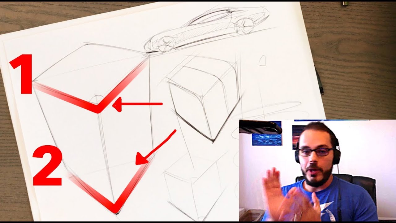 ⭕️EASIEST way to sketch a cube in ANY perspective TRY THIS⭕️ - YouTube