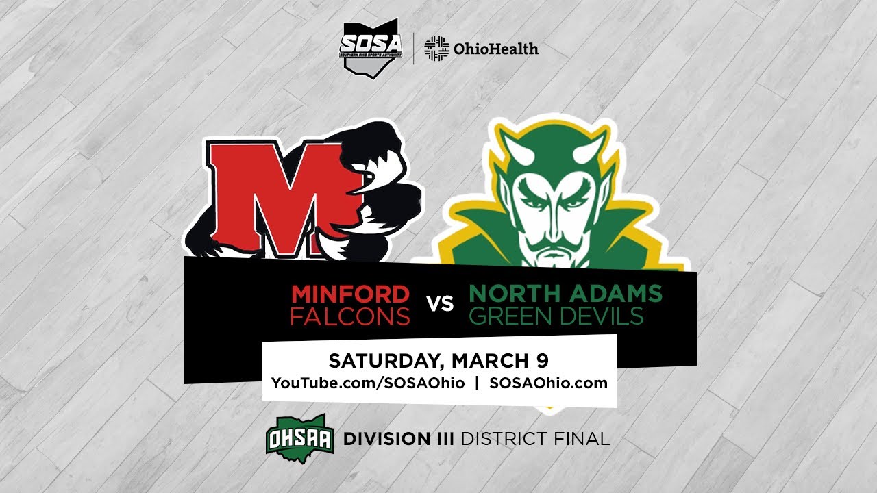 BOYS BB DIII District Final - Minford Falcons vs North Adams Green ...