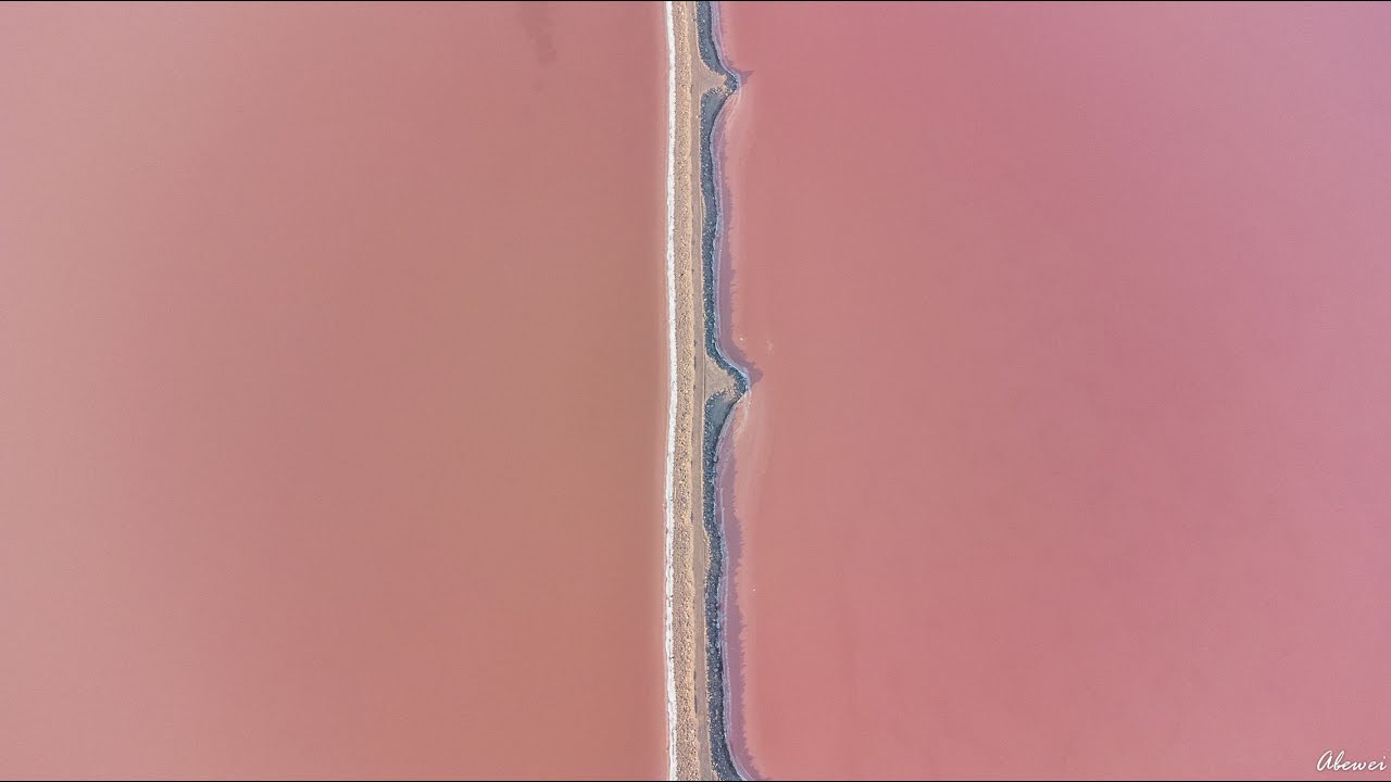 FLYING OVER THE PINK GREAT SALT LAKE , PAINTED HILLS, WILLARD BAY (4K ...