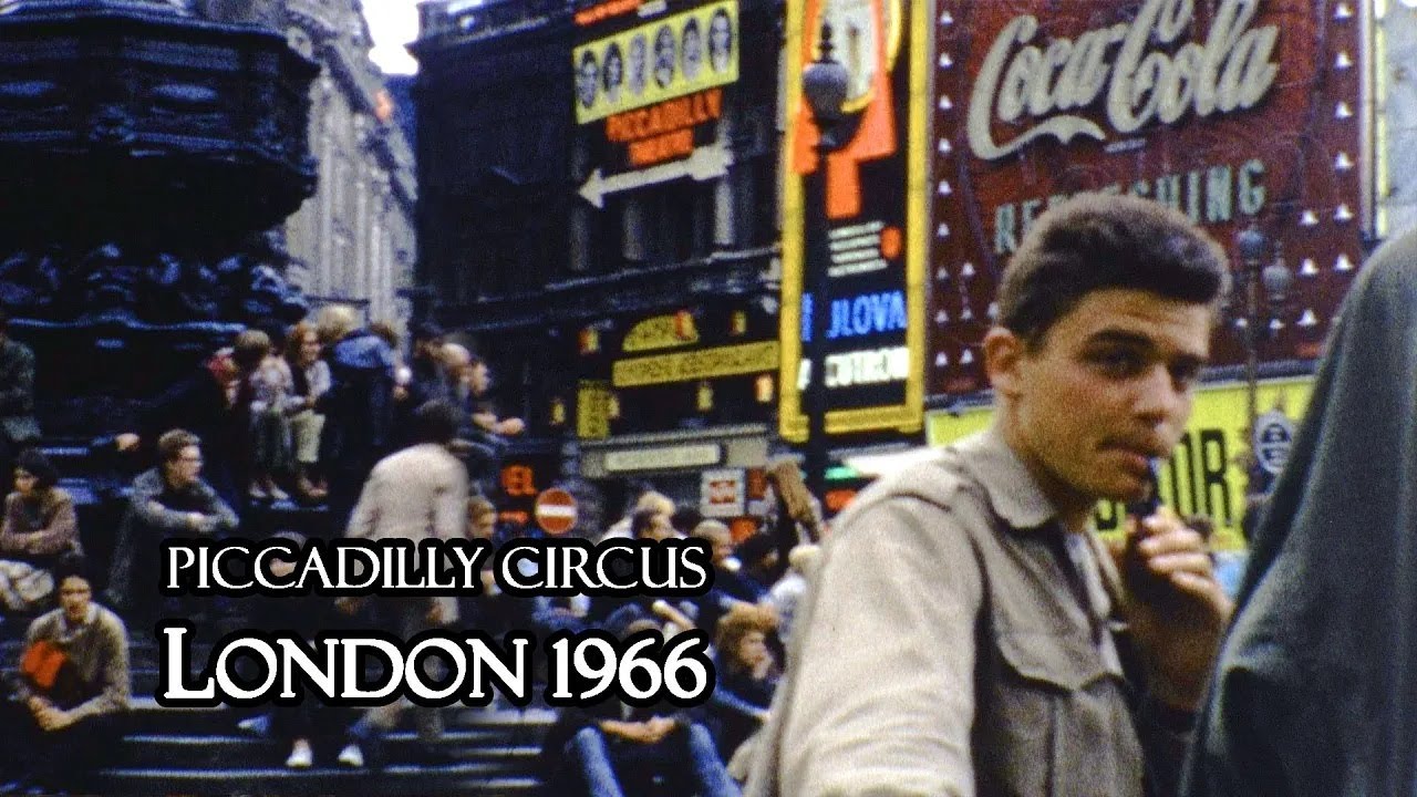Piccadilly Circus, London, England, United Kingdom - 1966 (silent ...