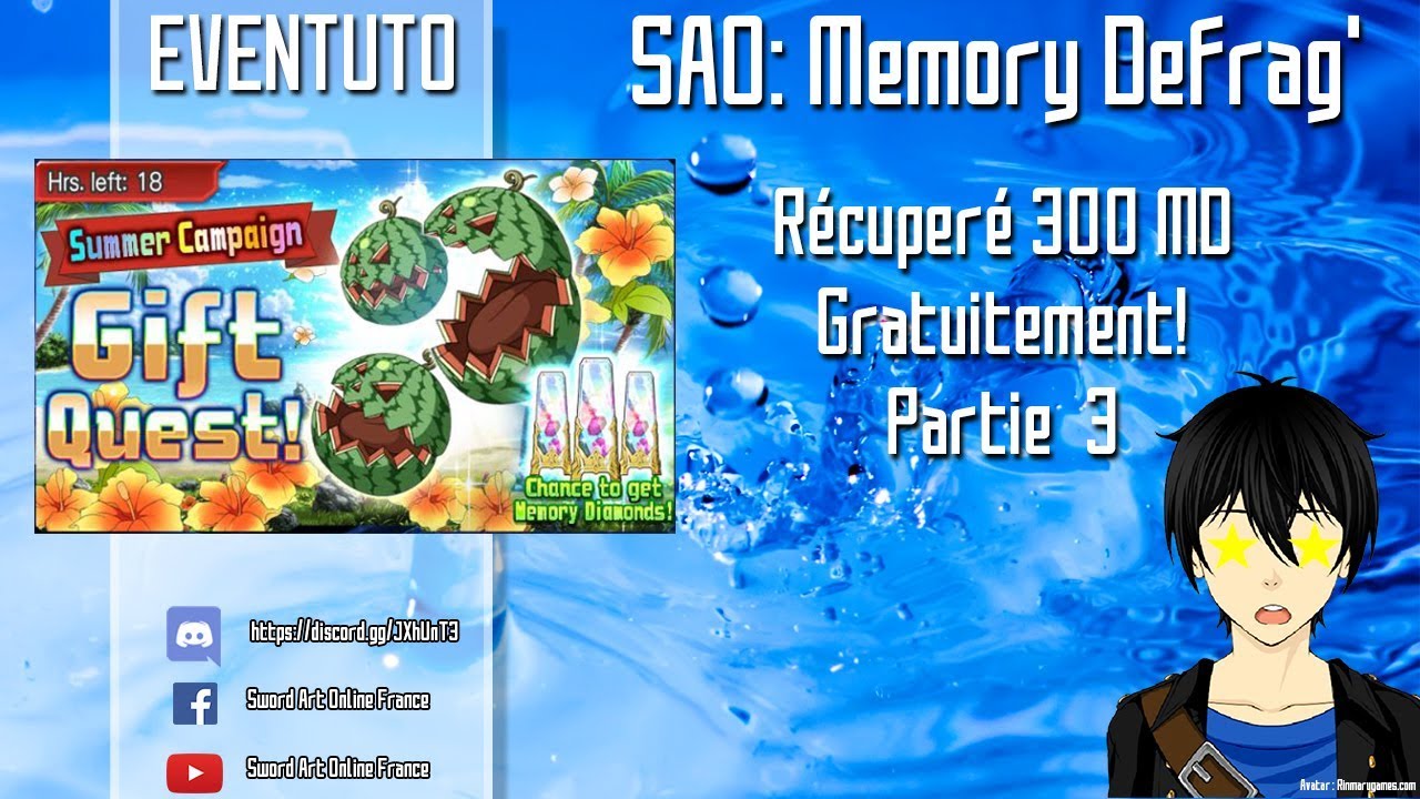 SAO: Memory Defrag' - Event pour récupéré 300 MD gratuitement !!! Part ...