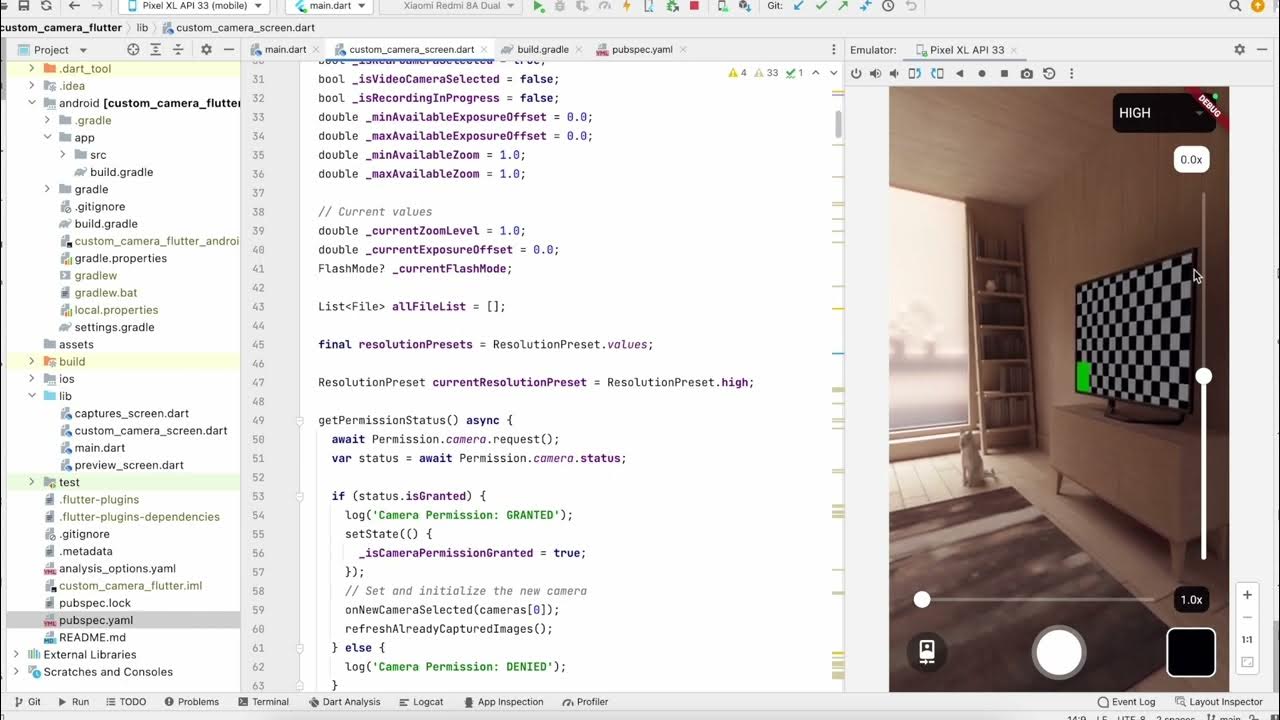 Custom camera flutter example | IOS Swift | Android studio | Camera App ...