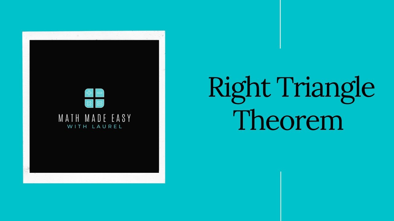 Right Triangle Theorem YouTube Right Triangle Theorem YouTube