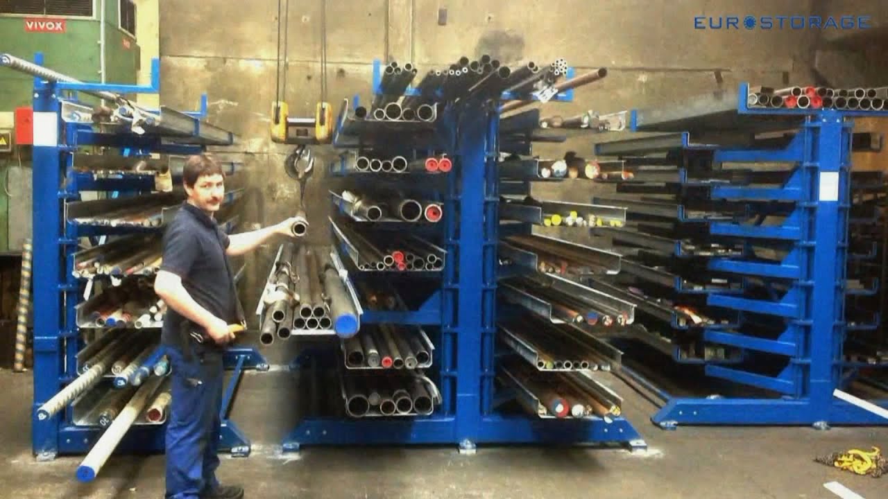Storage profiles 6 m pivoting arms - YouTube
