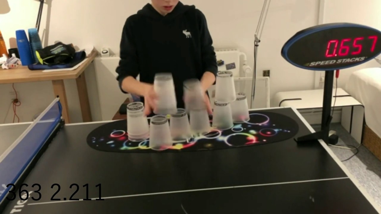 Sport stacking:A tribute to William Kamper - YouTube