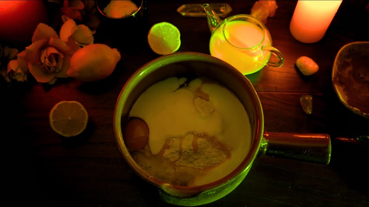 A Midsummer Sweet | ASMR cooking (soft rain, bamboo chimes, crackling ...