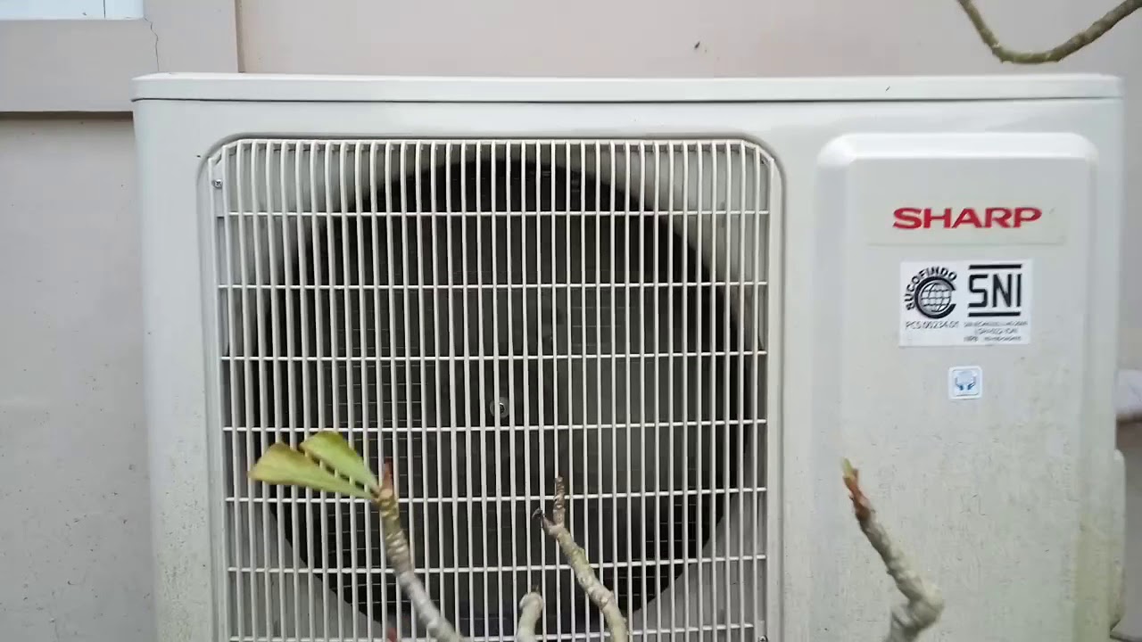 Sharp AC condensing unit - YouTube