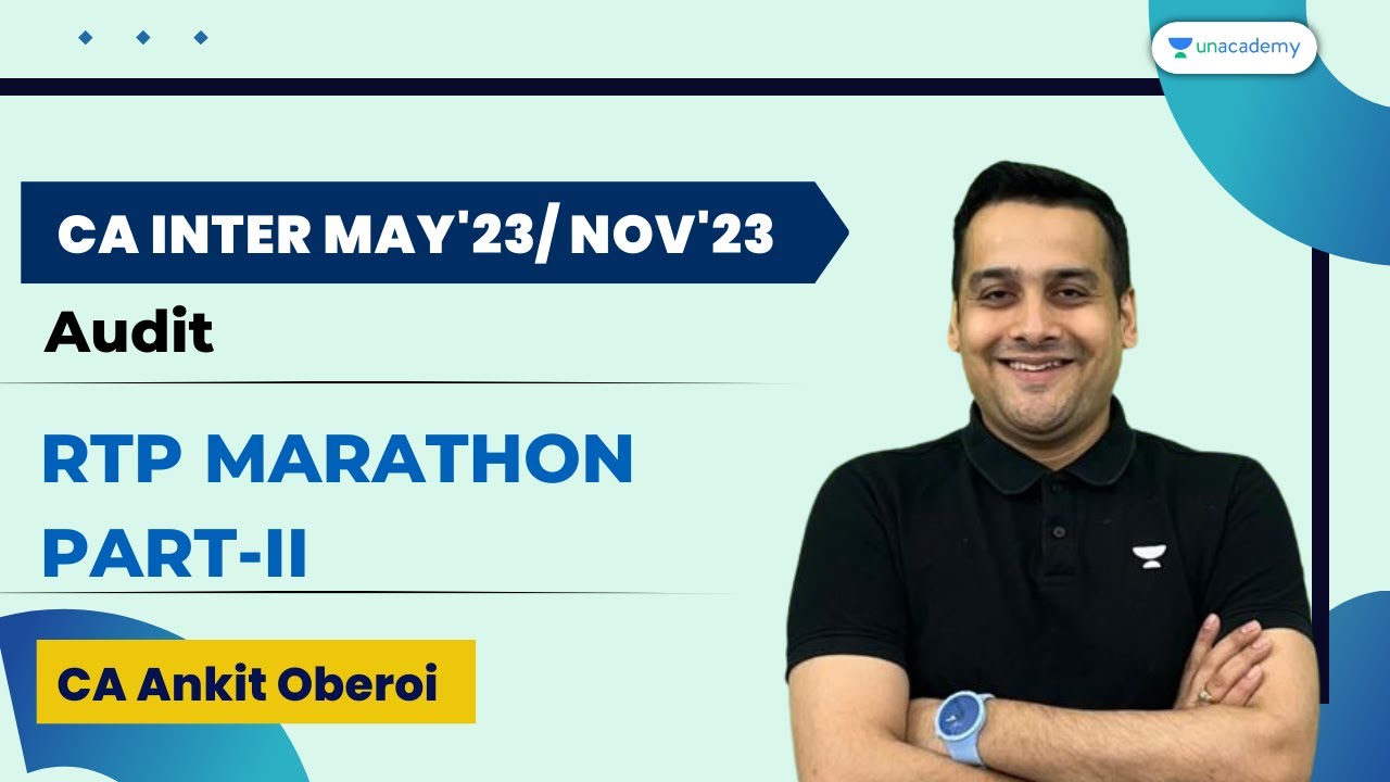 RTP Marathon🏃 | Part II | Audit| CA Intermediate G2 May'23 / Nov'23 ...