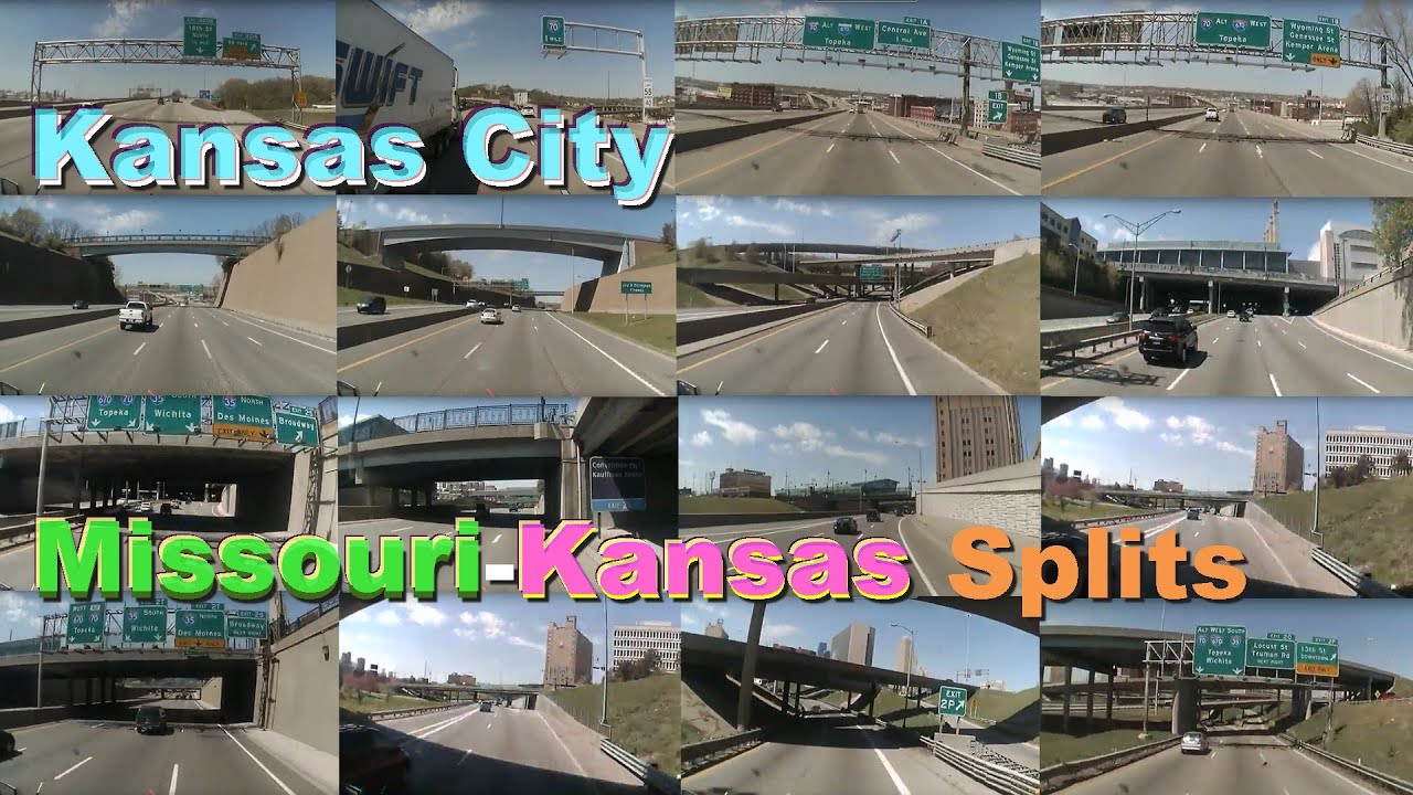 The Kansas City, Missouri-Kansas Splits, I-70 W. 2016-04-09 - YouTube