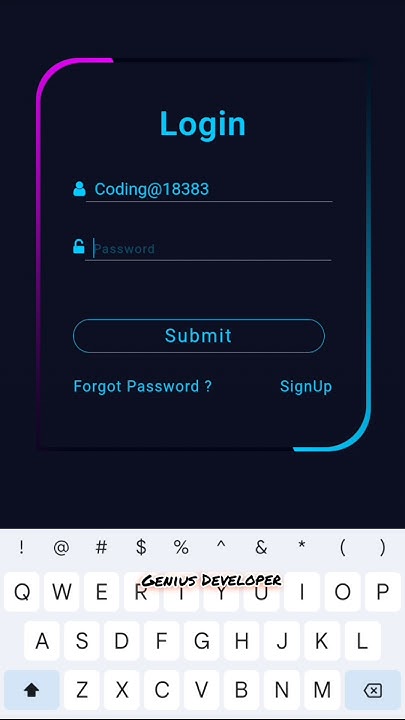 Animated Login Page in html css #shorts #youtubeshorts #coding #programming #html #css - YouTube