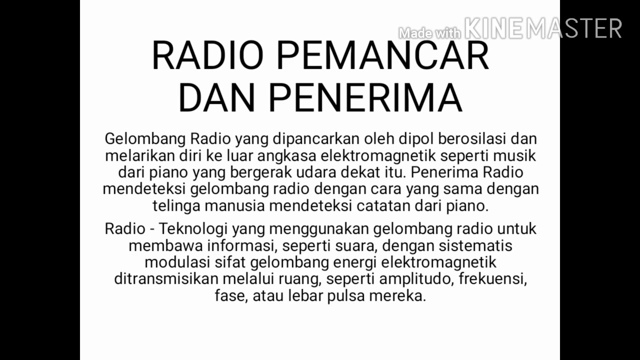 Apa itu Radio Pemancar & Penerima - YouTube
