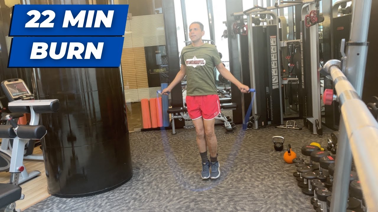 22 min full body workout with Jump Rope and Burpees - YouTube